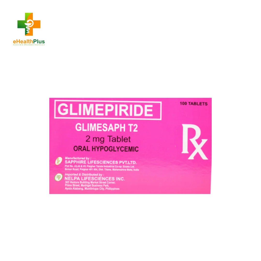 Glimepiride (Glimesaph T2) 2mg Tablet | eHealthPlus: Online Pharmacy ...