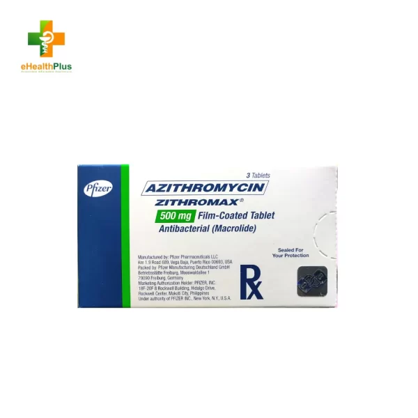 Zithromax (Azithromycin) 500mg Tablet | eHealthPlus: Online Pharmacy ...