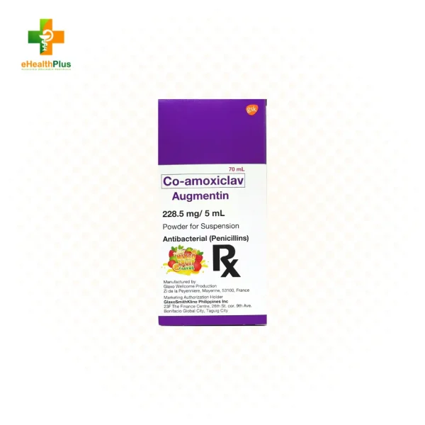 Augmentin (Co-amoxiclav) 228.5mg/5mL Powder for Suspension 70mL ...