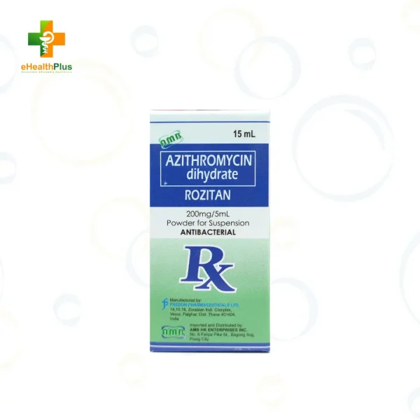 Rozitan (Azithromycin) 200mg/5mL Powder for Suspension 15mL ...