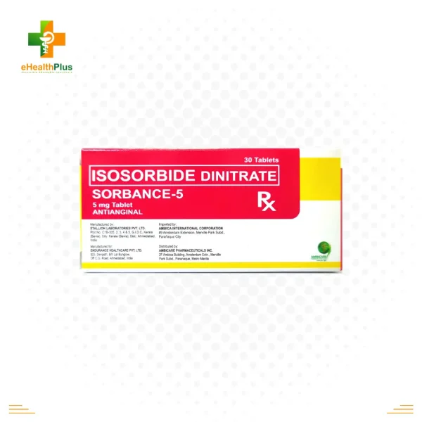 Sorbance-5 (Isosorbide Dinitrate) 5mg Tablet | eHealthPlus: Online ...
