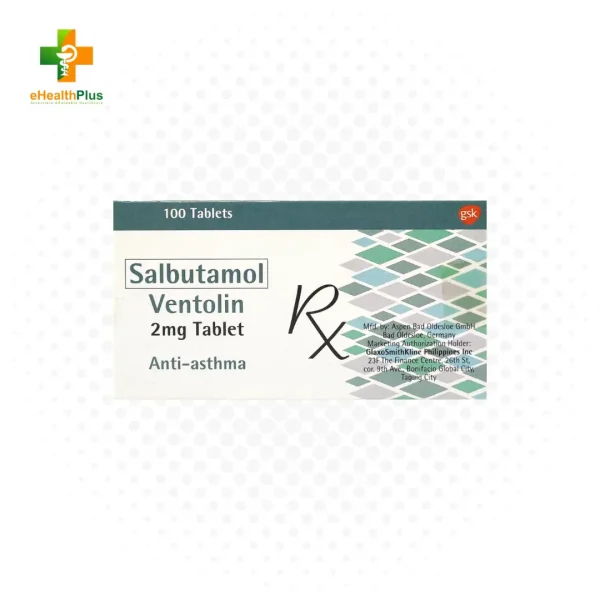 Ventolin (Salbutamol) 2mg Tablet | eHealthPlus: Online Pharmacy ...