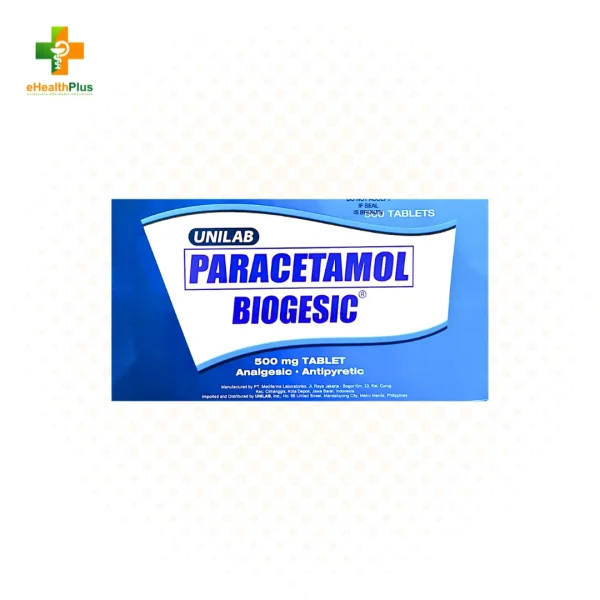 BIOGESIC (Paracetamol) 500mg Tablet | eHealthPlus: Online Pharmacy ...