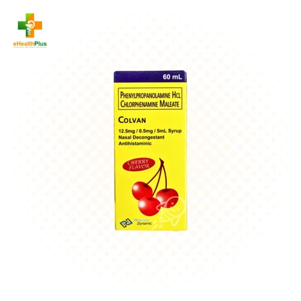 Colvan (Phenylpropanolamine + Chlorphenamine) Syrup 60mL | eHealthPlus ...