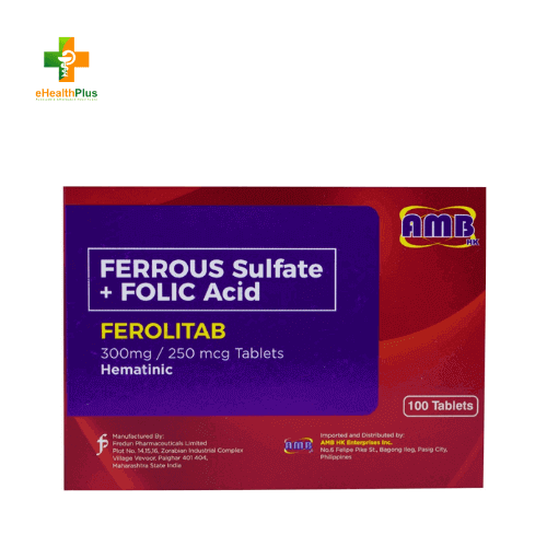 Ferolitab (Ferrous Sulfate + Folic Acid) Tablet | eHealthPlus: Online ...