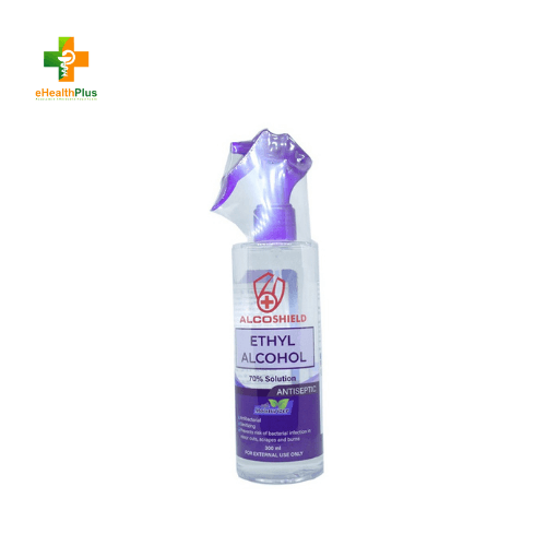 Alcoshield Ethyl Alcohol 70% Solution with Moisturizer (Violet) 300mL ...