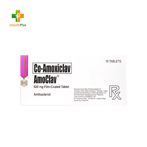 Amoclav (Co-Amoxiclav) 625mg Tablet | eHealthPlus: Online Pharmacy ...