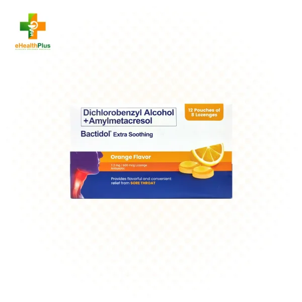 Bactidol Extra Soothing Lozenges Orange 8's | eHealthPlus: Online ...