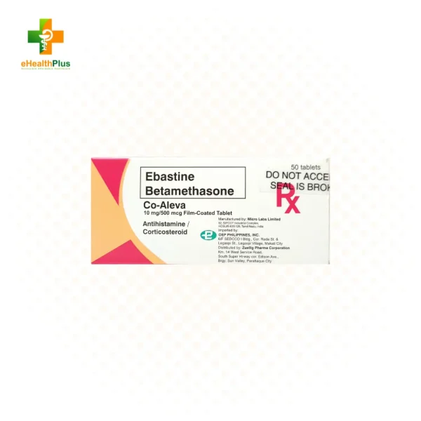 CO-ALEVA (Ebastine + Betamethasone) 10mg/500mcg Tablet | eHealthPlus ...