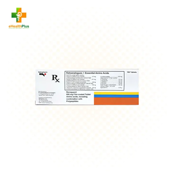 Renoguard (Ketoanalogues + Essential Amino Acids) Film-Coated Tablet ...
