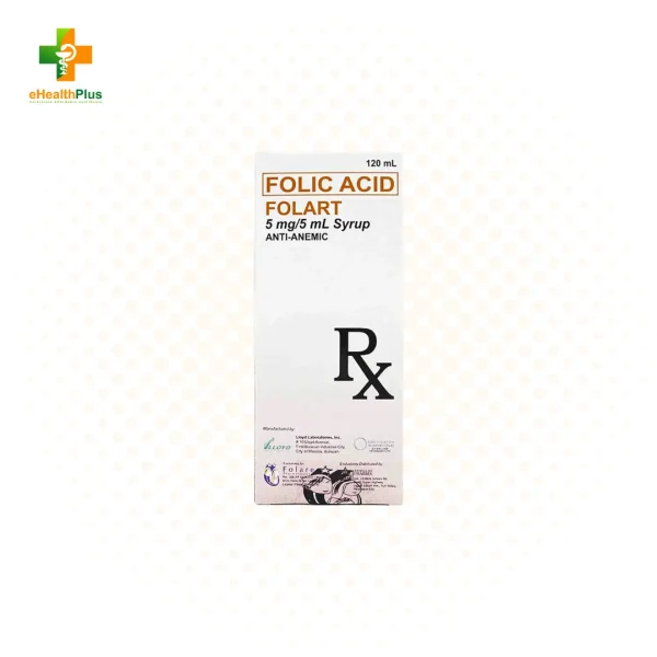 FOLART (Folic Acid) Syrup 120mL | eHealthPlus: Online Pharmacy ...