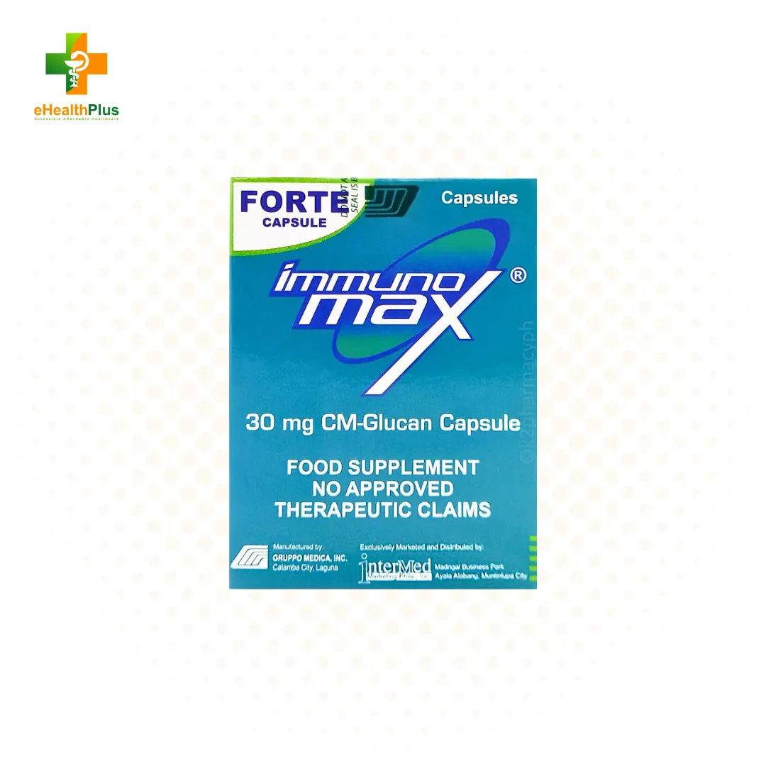 IMMUNOMAX FORTE (CM-Glucan) 30mg Capsule | eHealthPlus: Online Pharmacy ...