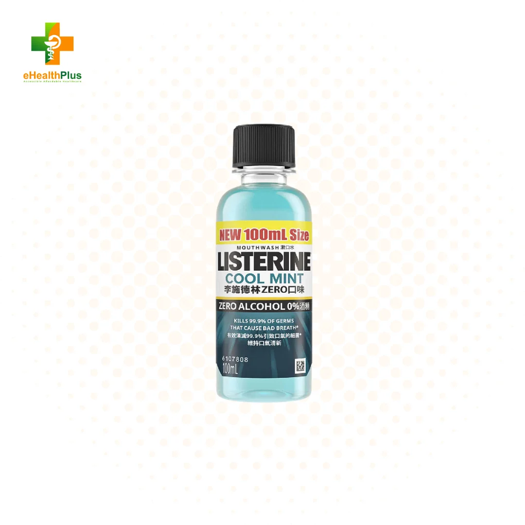 Listerine Mouthwash Zero Alcohol Cool Mint 100mL | eHealthPlus: Online ...