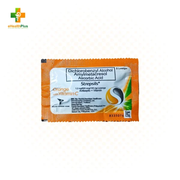 Strepsils Lozenges Orange with Vitamin C 2's | eHealthPlus: Online ...